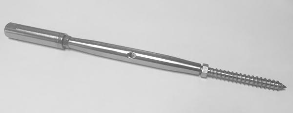 Rigging screw for wood. Swageless for Quickloc system for wire rope ...