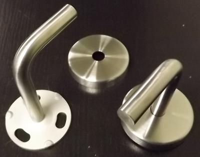 316 Wall handrail bracket. With cover. To weld onto handrail. Satin ...