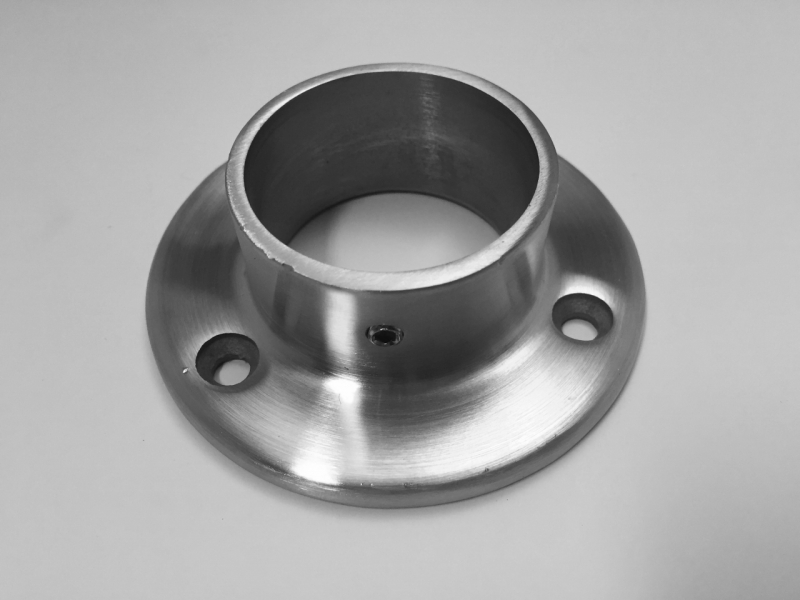 316 Round base plate to fit 38.1mm round tube. Satin - Stainless Steel ...