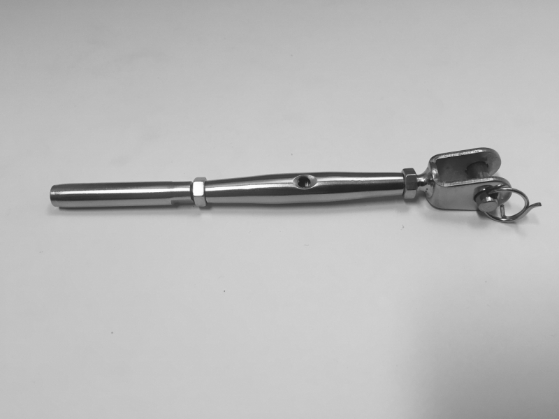 316 Rigging Screw Jaw/Swage. M5 for 3.2mm wire rope. Mini. Total length ...